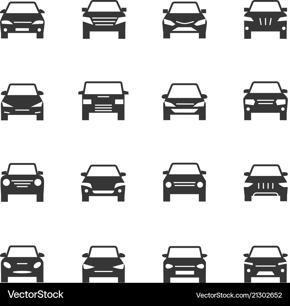 Automobile Silhouette Icons Royalty Free Vector Image