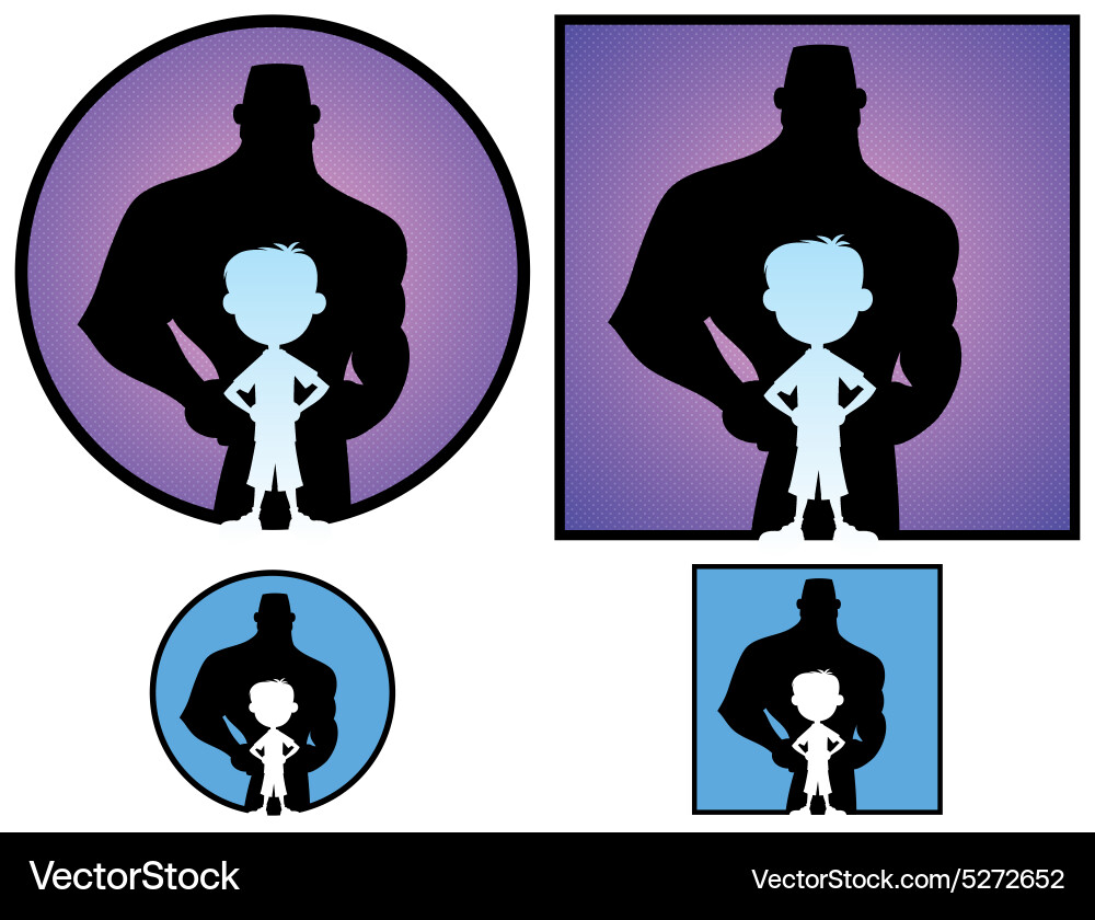 Boy and Man Shadow Royalty Free Vector Image - VectorStock