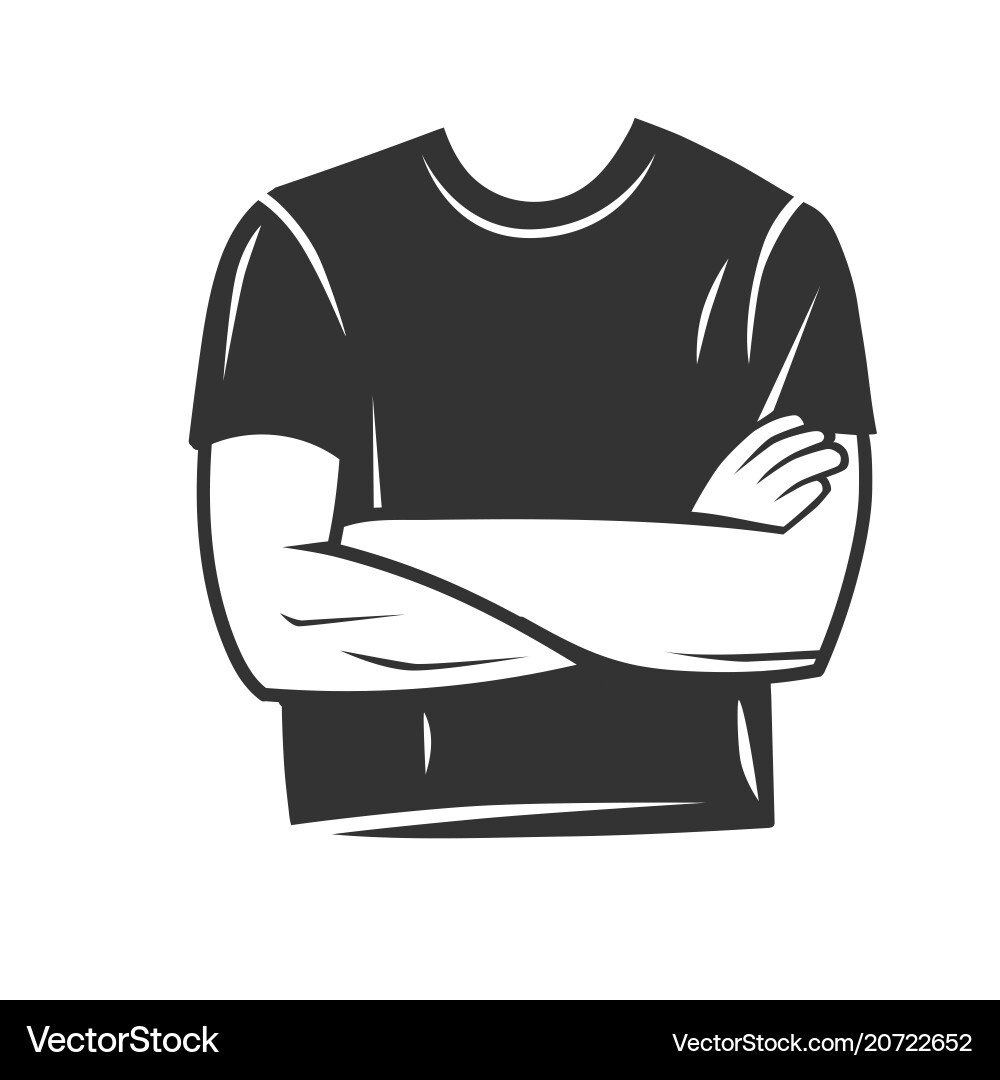 Man with Folded Arms - Portrait Royalty Free Vector Image