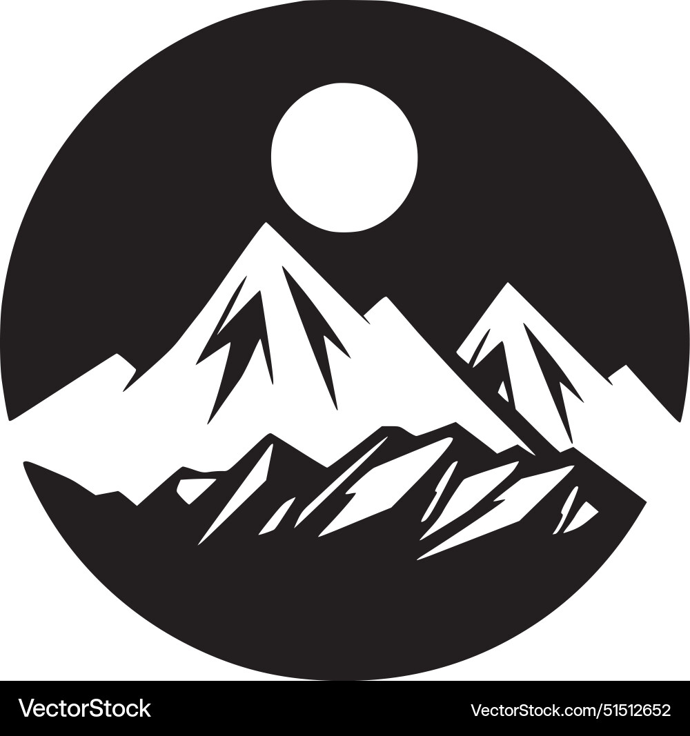 Mountain range - high quality logo ideal Vector Image