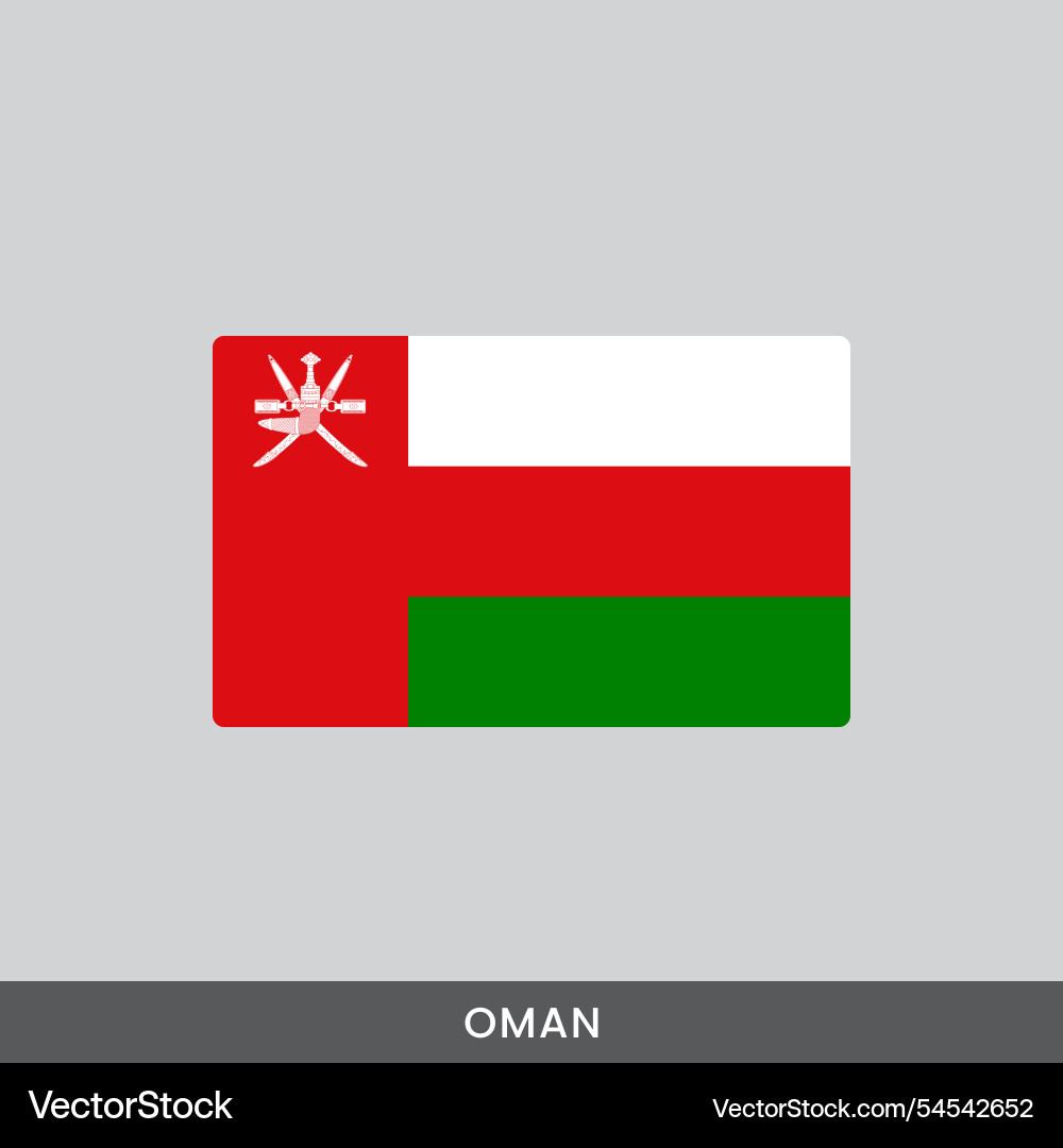 Oman national flag design Royalty Free Vector Image