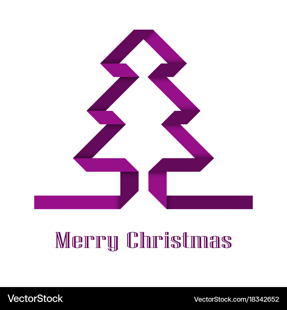 Paper Tape Christmas Tree Royalty Free Vector Image