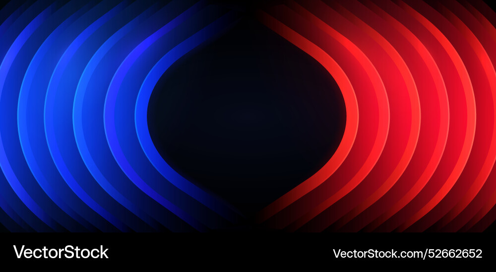 Red blue abstract graphic design with circular Vector Image