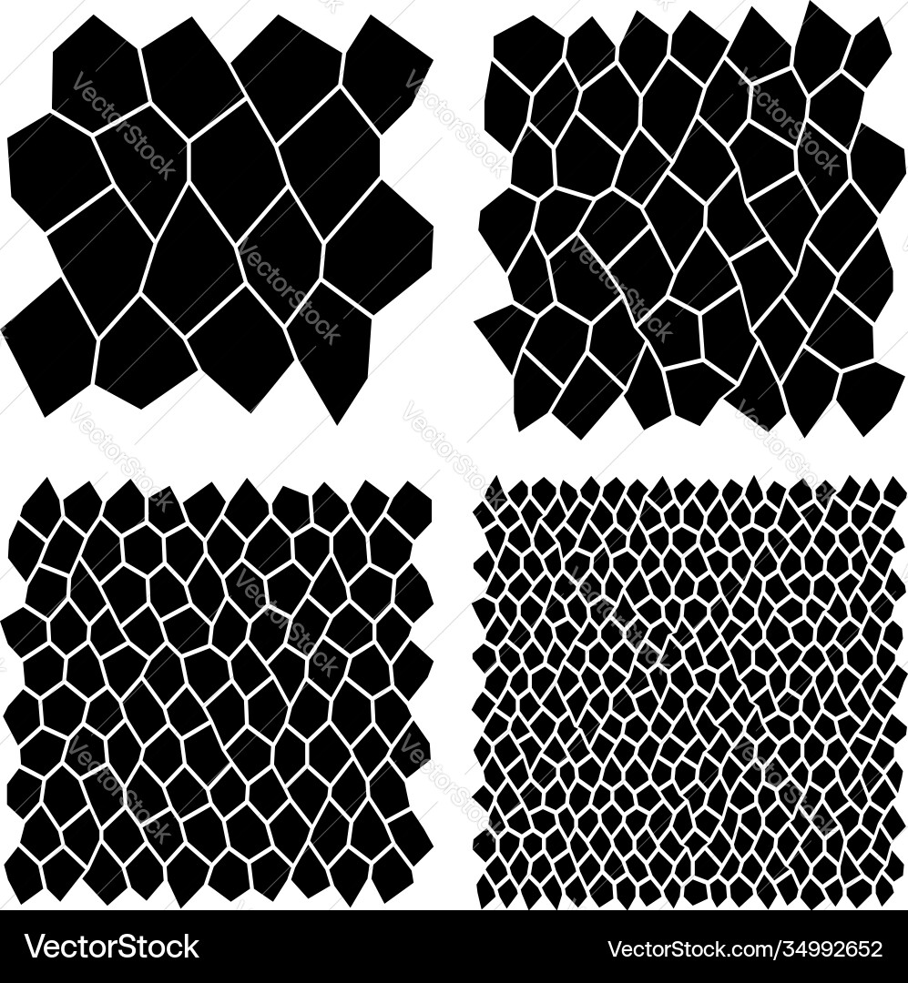 Tessellation random irregular mosaic tiles stones Vector Image