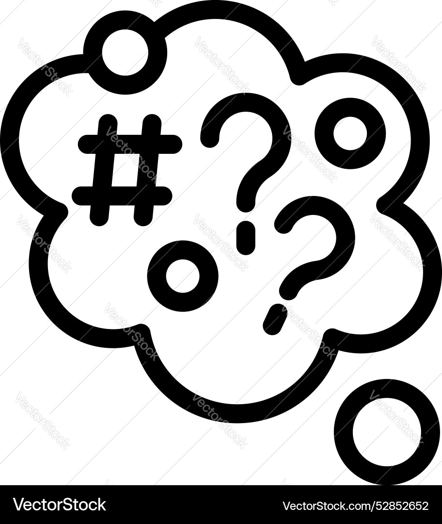 Thought bubble representing confusion Royalty Free Vector