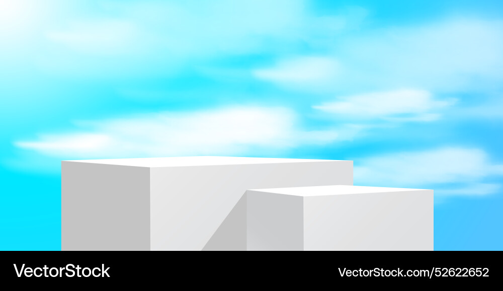 White square podium for product presentation Vector Image