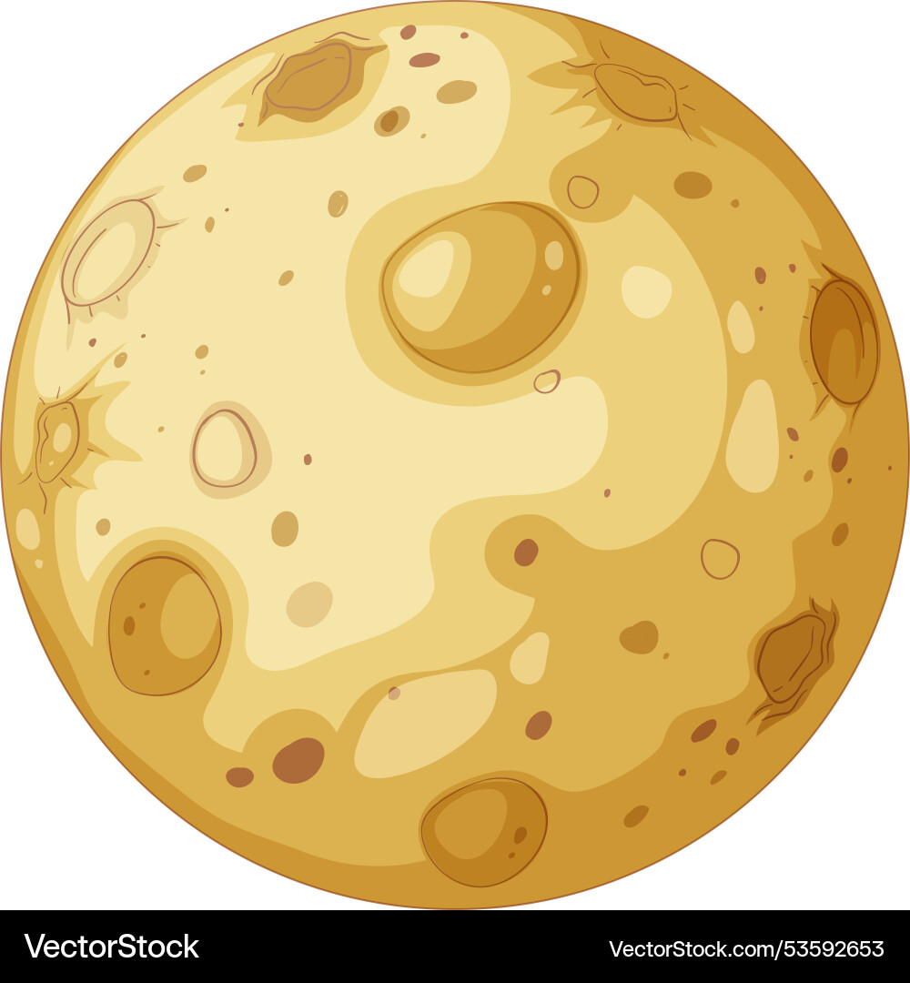 A cratered moon surface Royalty Free Vector Image