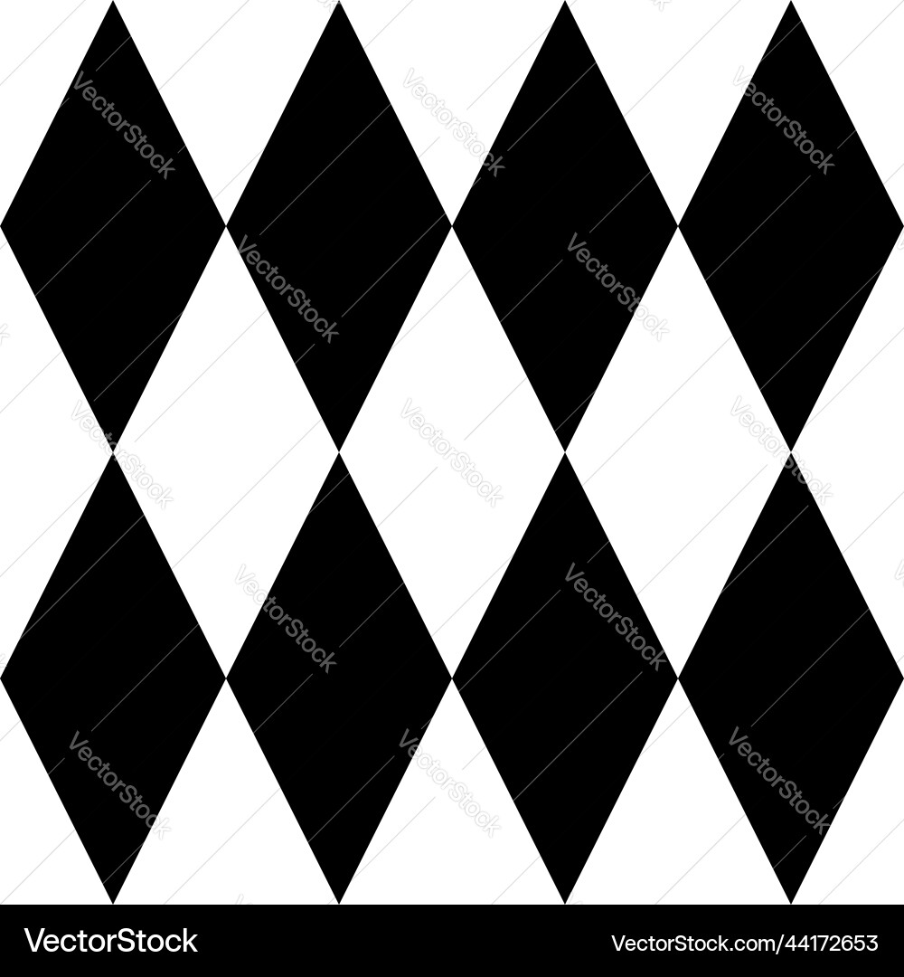 Black and White Rhombus Pattern Royalty Free Vector Image