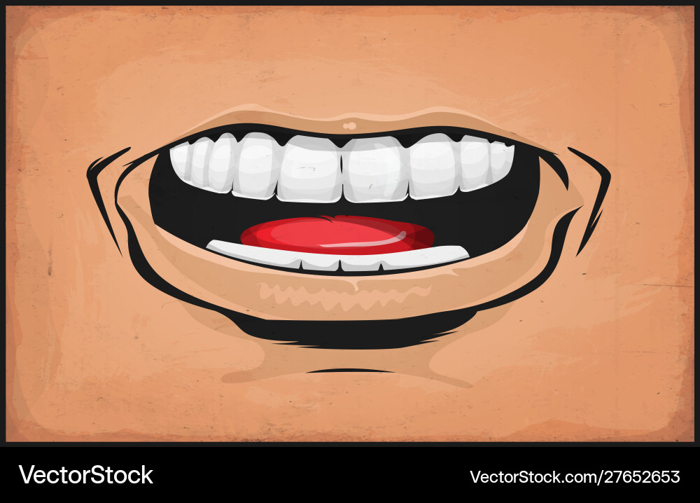Comic books mouth anger and rage Royalty Free Vector Image
