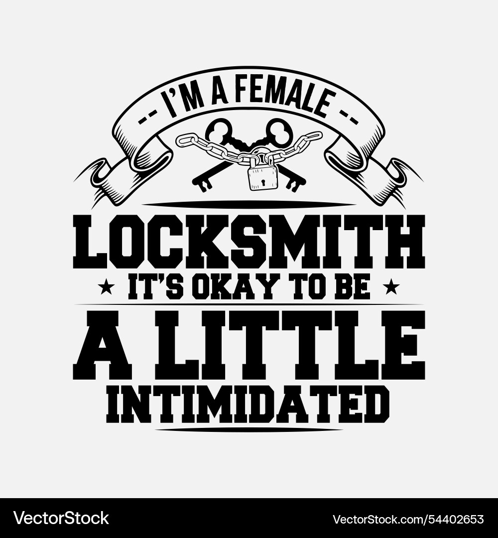 Female its okay to be intimidated Royalty Free Vector Image