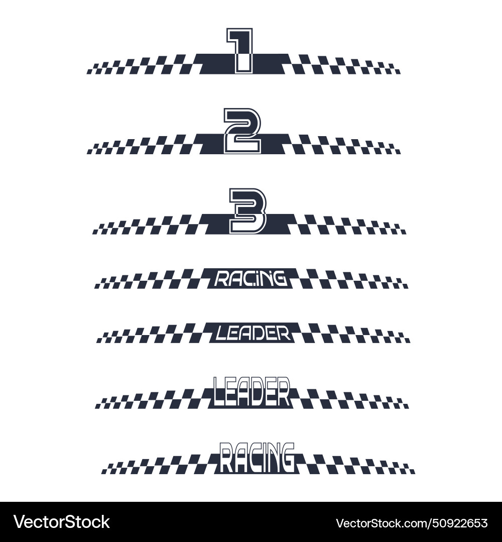 Racing a sample of the design team Royalty Free Vector Image