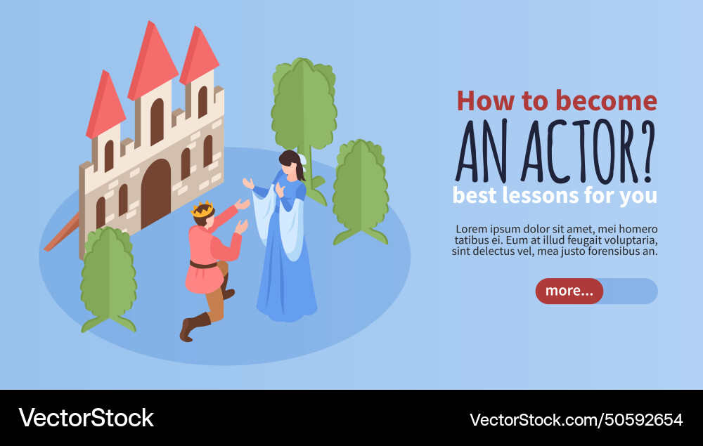 Acting school banner Royalty Free Vector Image