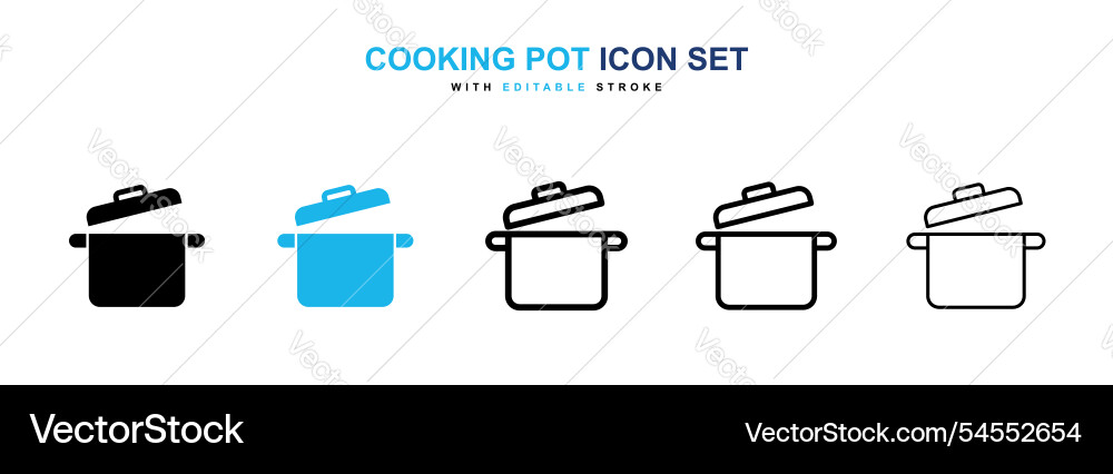 Cooking pot icon Royalty Free Vector Image - VectorStock