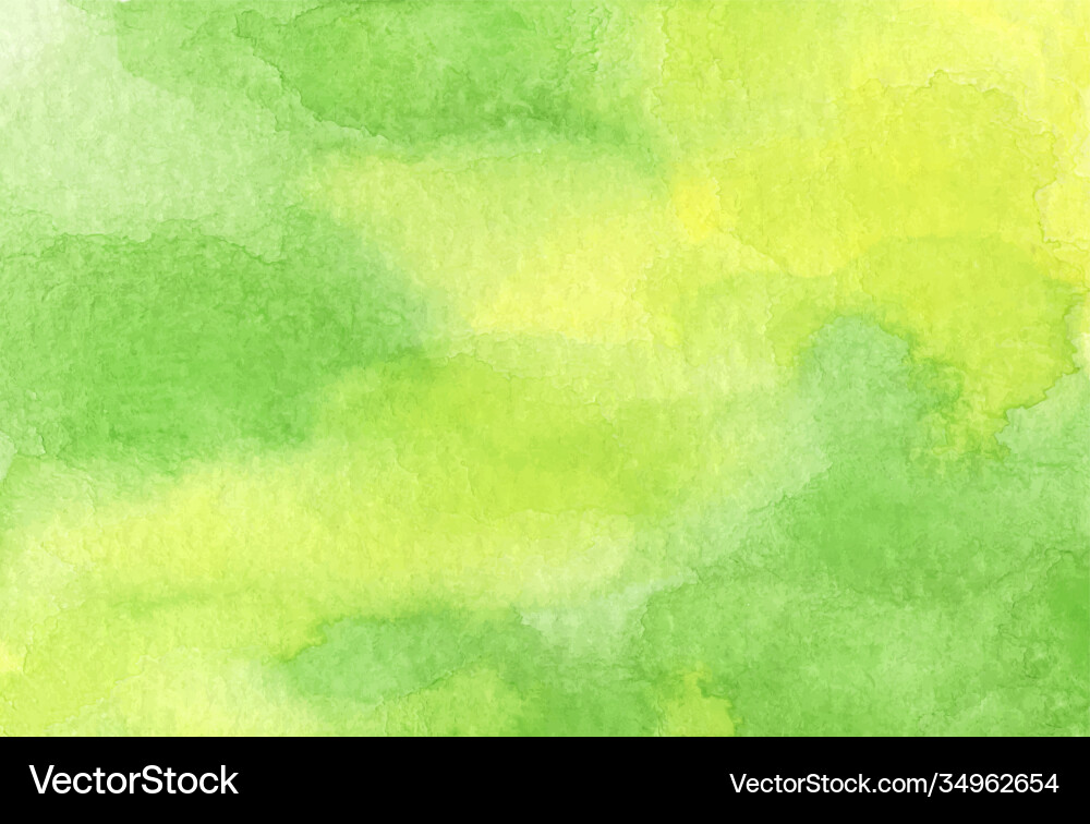 Green abstract watercolor texture background Vector Image