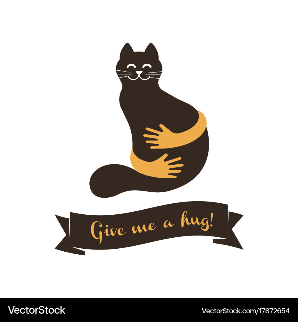 Hands Cat Silhouette Logo Pets Care Stock Vector 516863818 Hands With