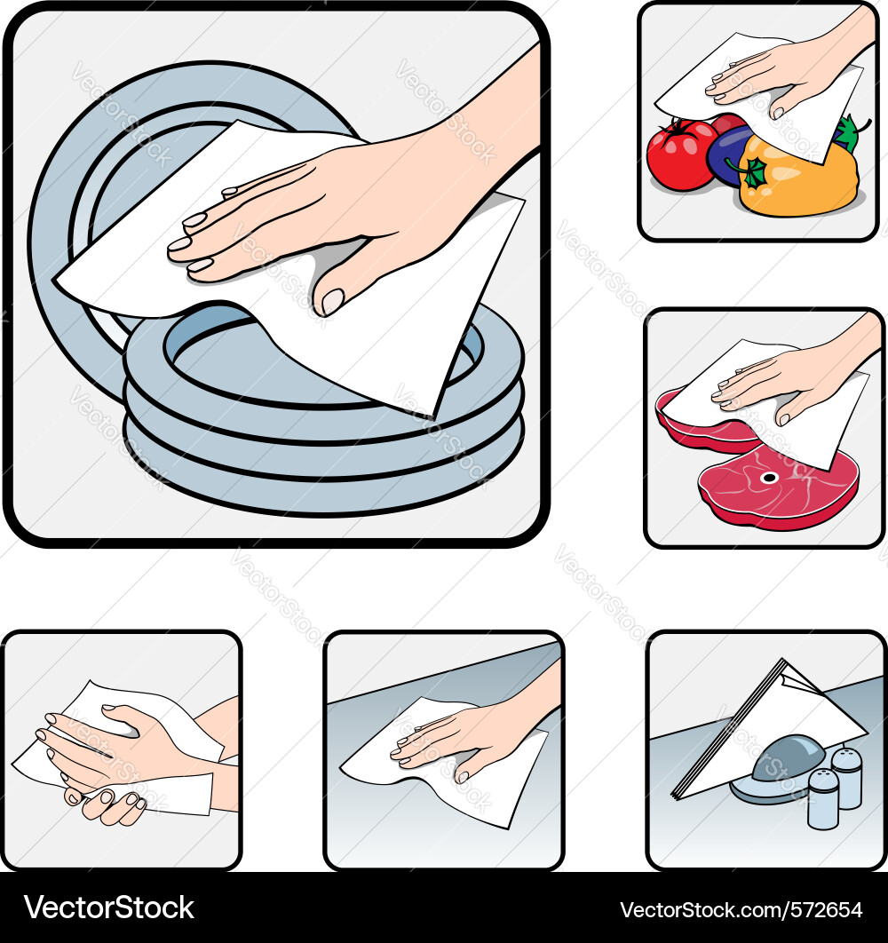 Kitchen Napkin - White Cloth Royalty Free Vector Image