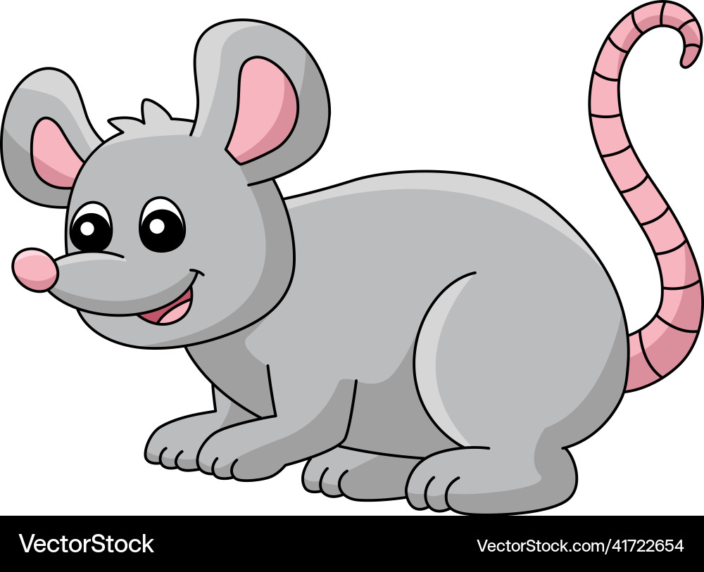 Mouse cartoon colored clipart Royalty Free Vector Image