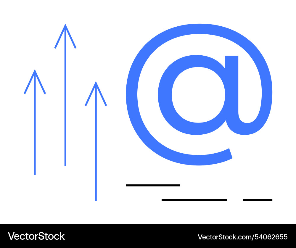 Blue symbol with upward arrows indicating growth Vector Image