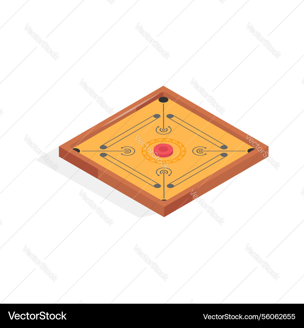 Carrom board Royalty Free Vector Image - VectorStock