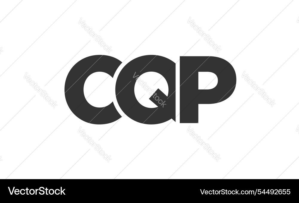 Cqp logo design template with strong and modern Vector Image