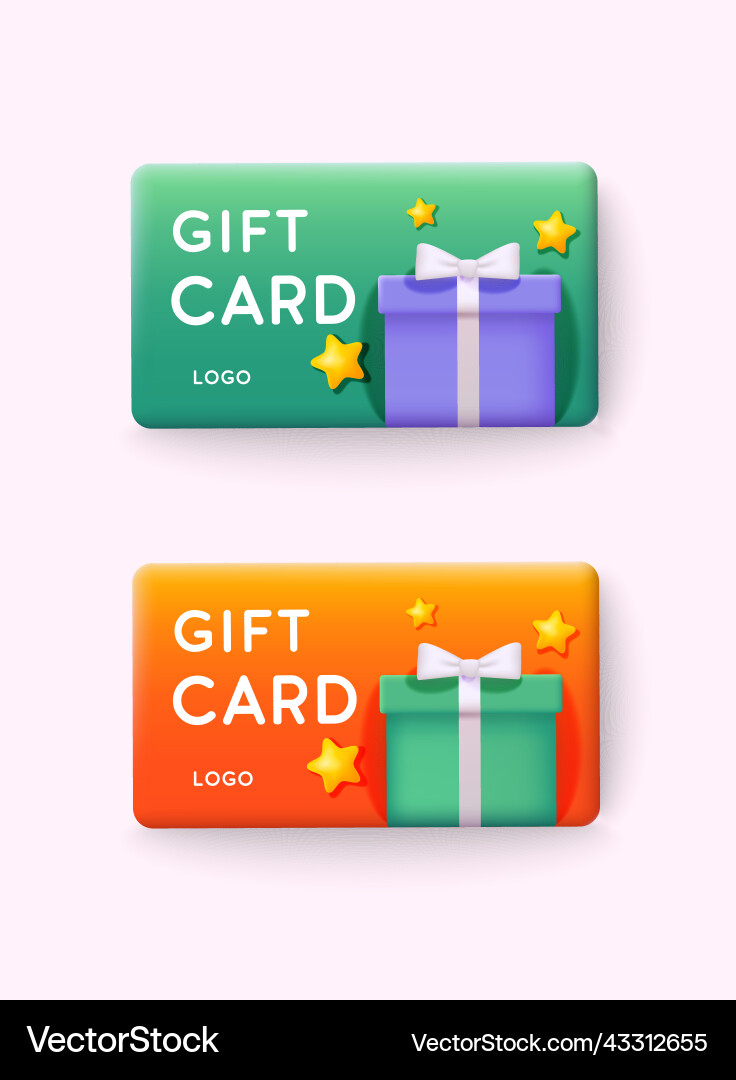 Gift card and promotion strategy voucher Vector Image