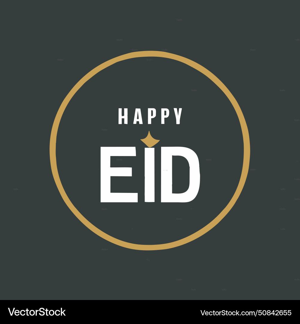 Happy eid Royalty Free Vector Image - VectorStock