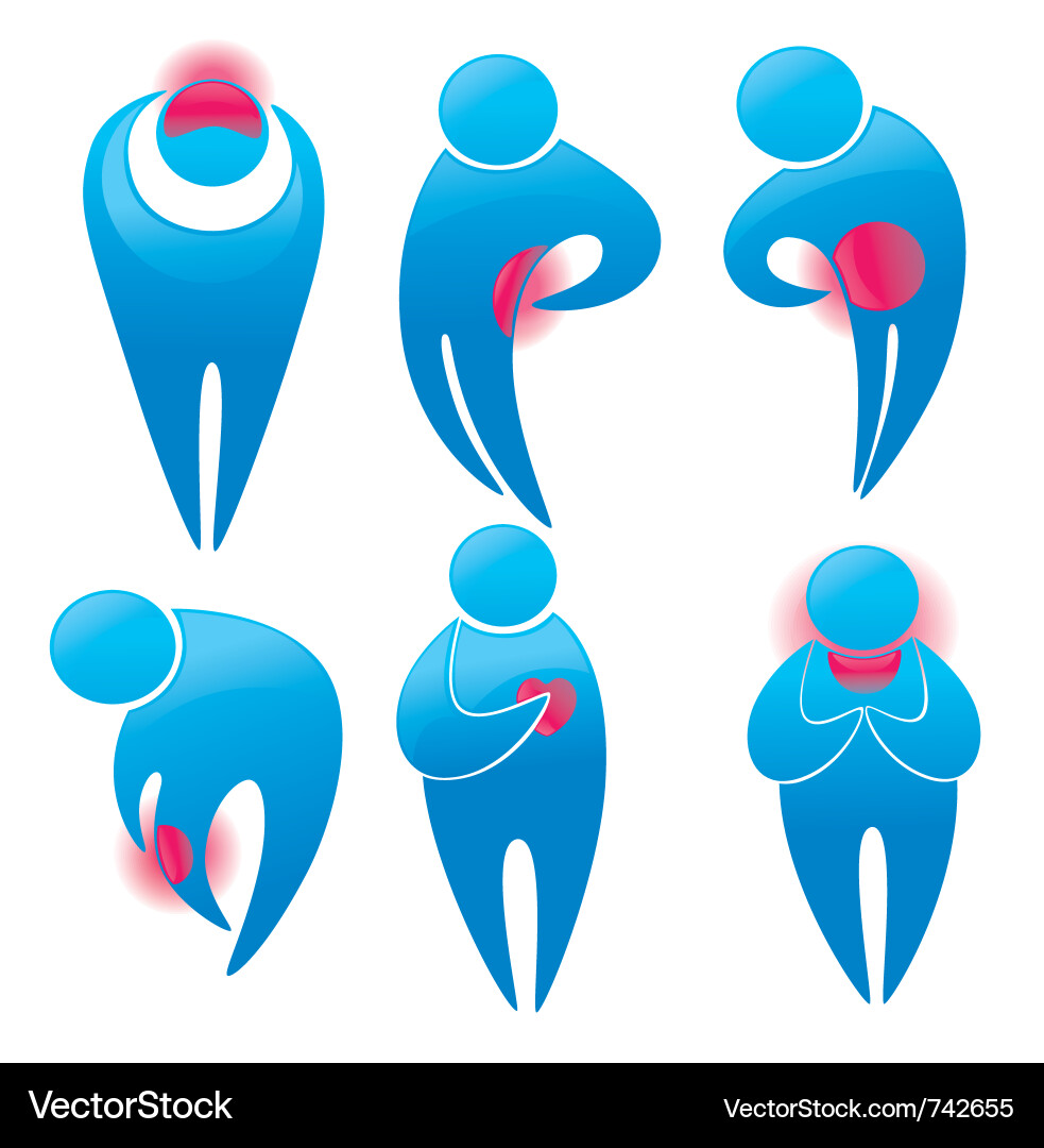 Human Pain Symbols Royalty Free Vector Image - VectorStock