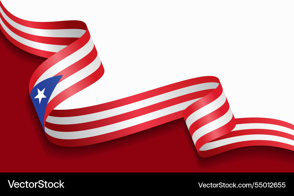Puerto rican flag wavy abstract background Vector Image