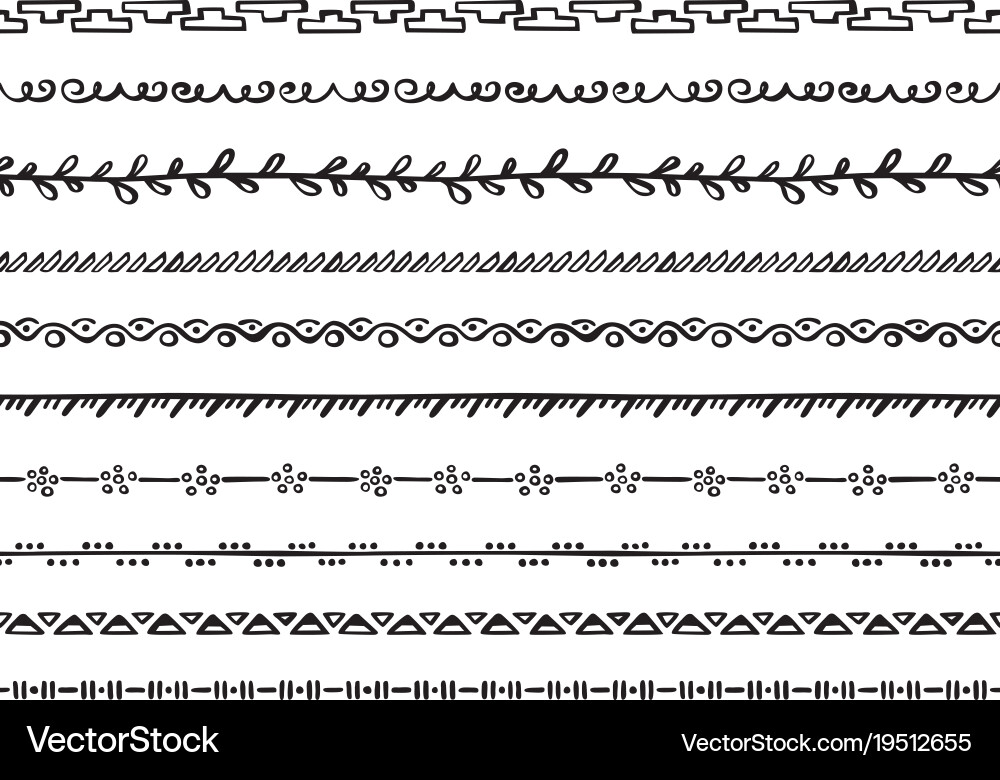 Seamless borders Royalty Free Vector Image - VectorStock