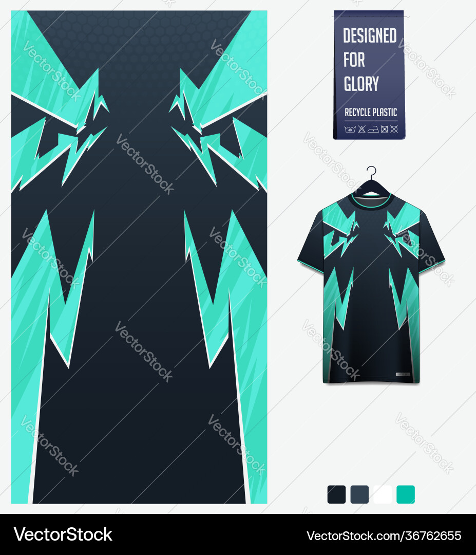 Soccer jersey pattern design abstract Royalty Free Vector