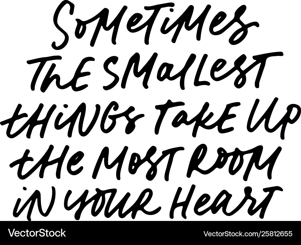 Thoughtful phrase handwritten lettering Royalty Free Vector