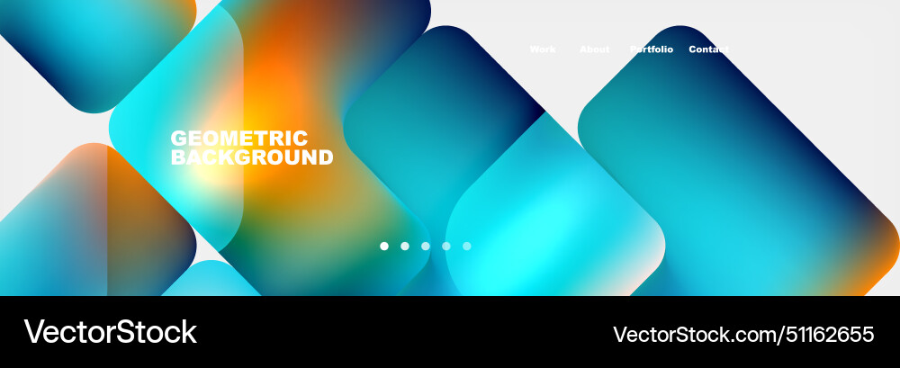 Vibrant geometric pattern of blue and orange Vector Image