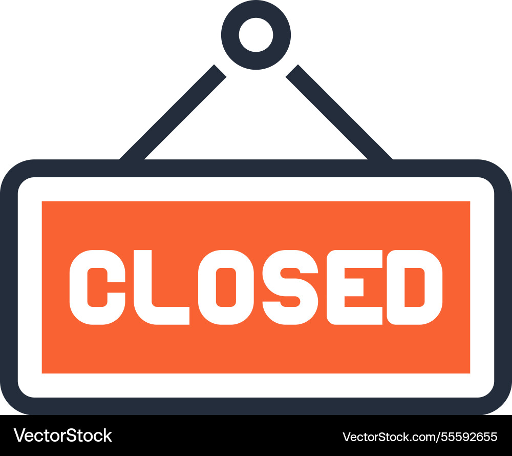 We are closed Royalty Free Vector Image - VectorStock