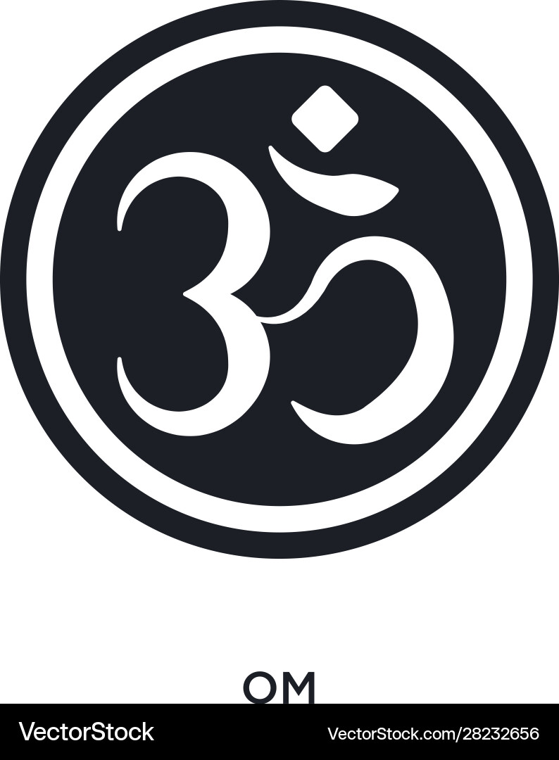 Black om isolated icon simple element from Vector Image