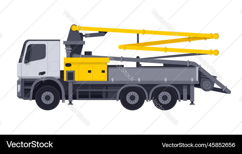 Concrete pump truck for liquid Royalty Free Vector Image
