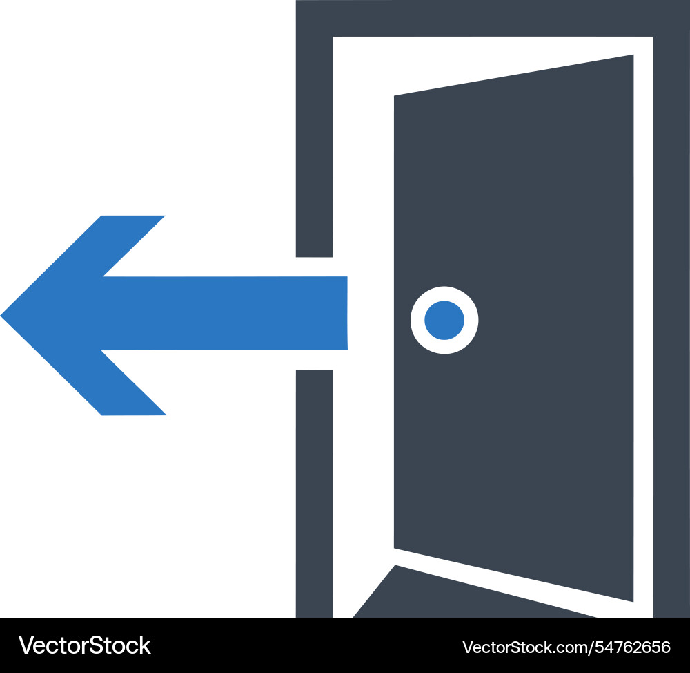 Door exit arrow icon Royalty Free Vector Image