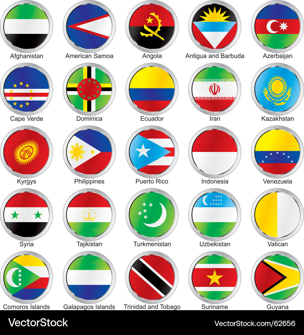 International flags Royalty Free Vector Image - VectorStock