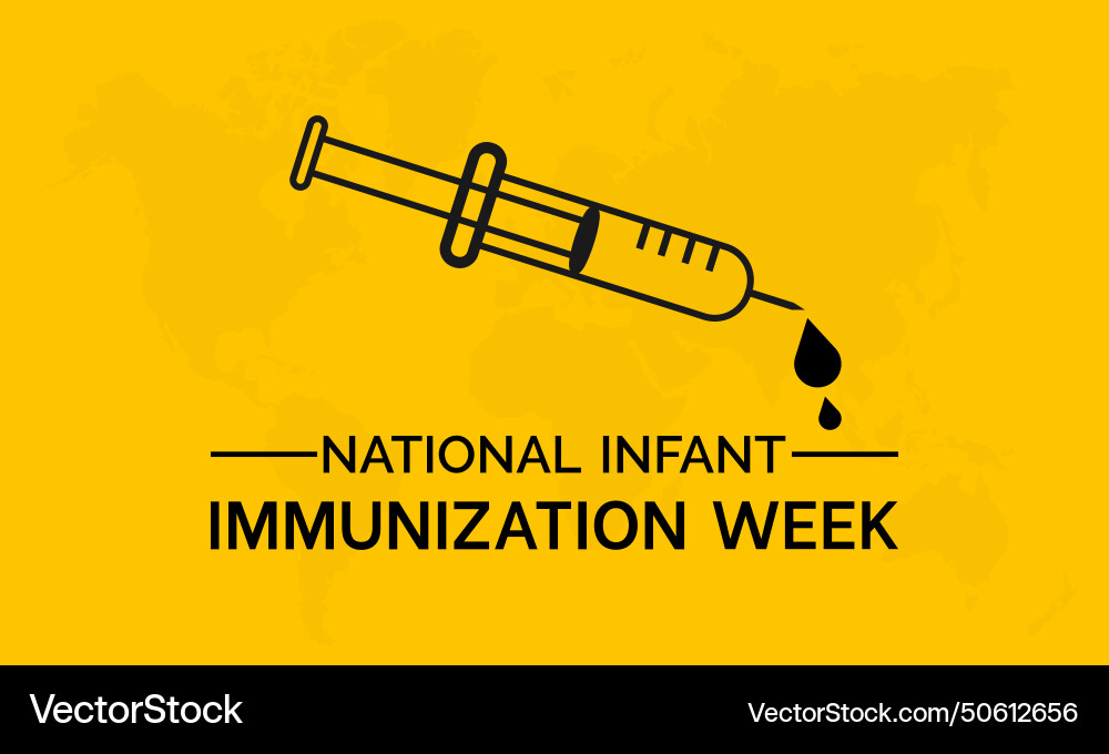 National infant immunization week observed every Vector Image