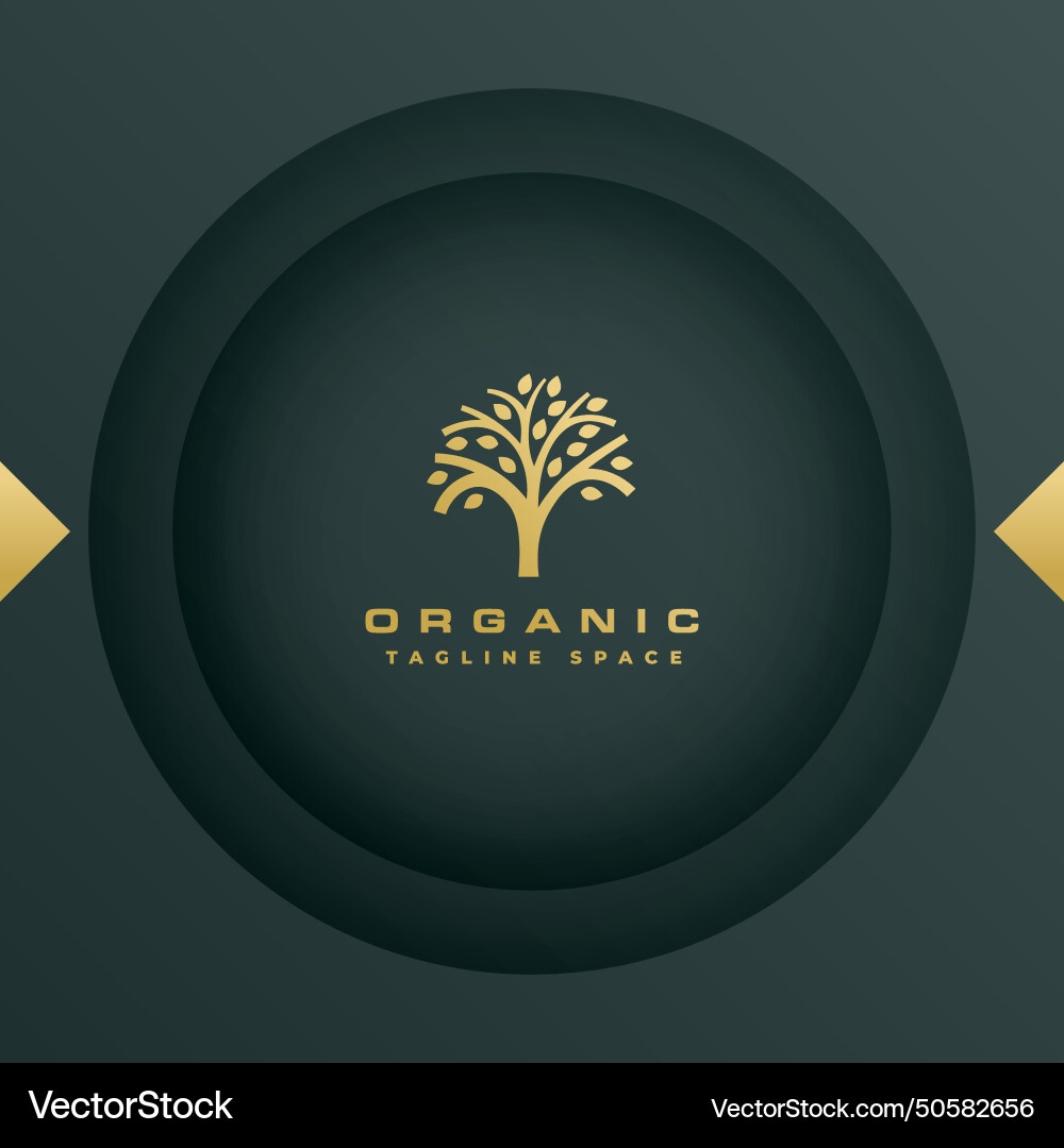 Premium tree logo for business identity concept Vector Image