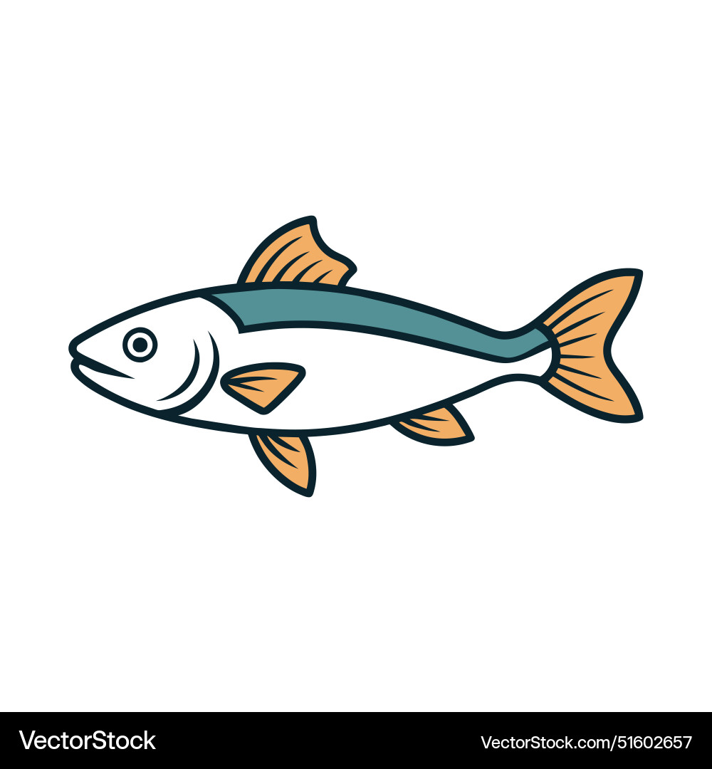 Atlantic cod fish looks icon Royalty Free Vector Image