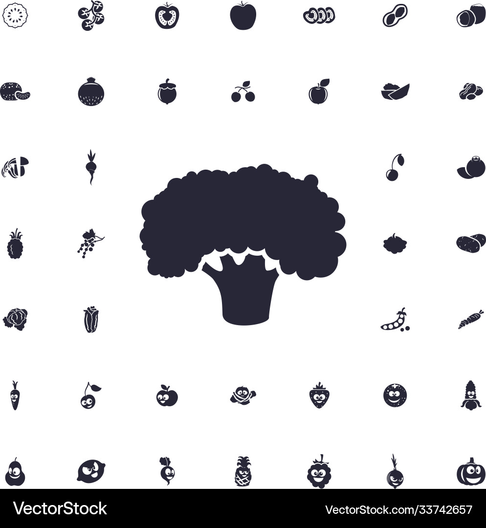 Broccoli icon Royalty Free Vector Image - VectorStock