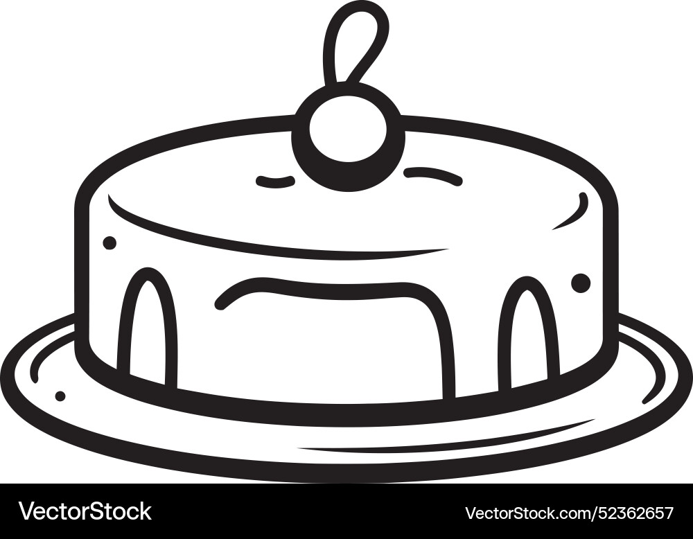 Cakes graphic elegance cake creations unveiled Vector Image