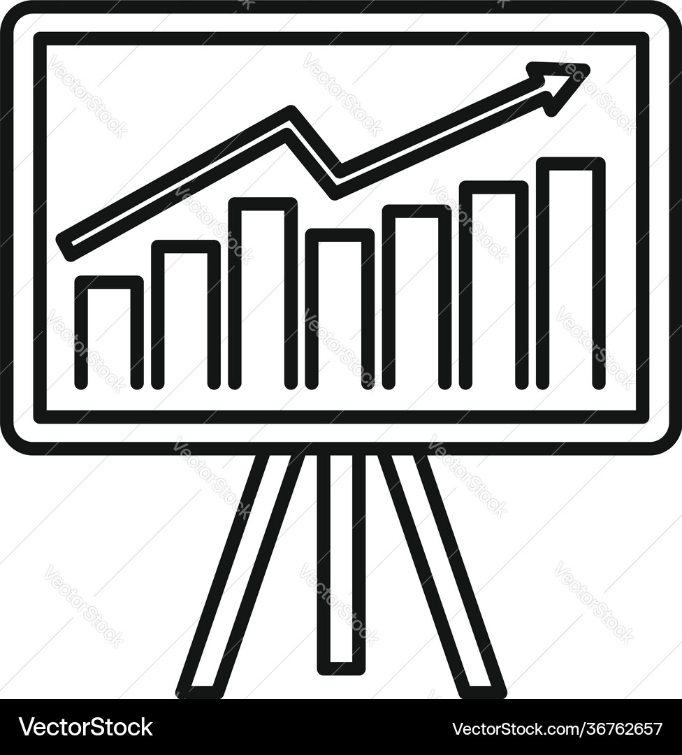 Crisis chart icon outline style Royalty Free Vector Image