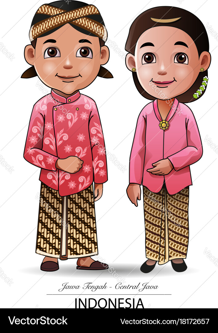Javanese traditional cloth Royalty Free Vector Image