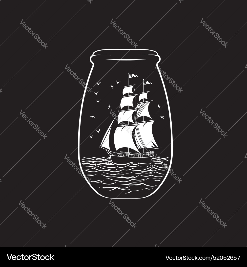 Maritime memory black emblem of nautical Vector Image