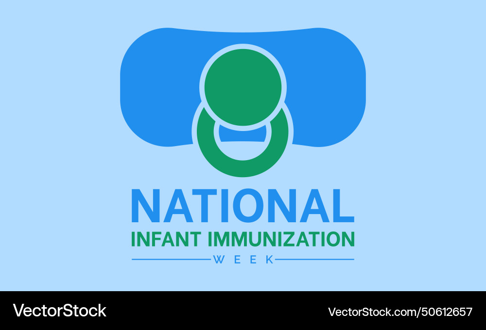 National infant immunization week observed every Vector Image