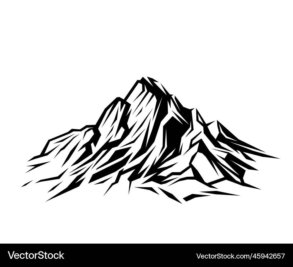 Natural landscape with mountains Royalty Free Vector Image