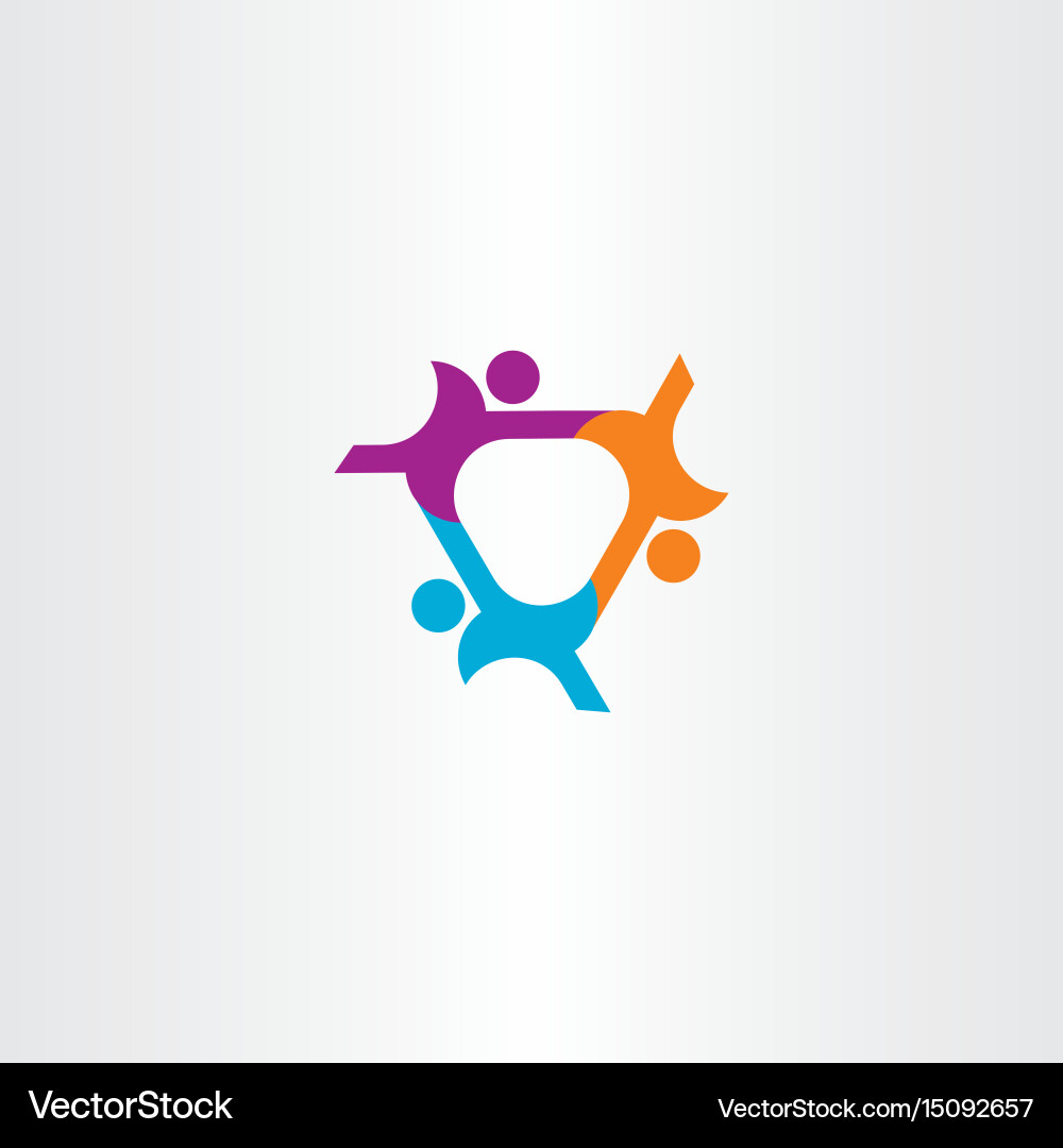 People connect team icon logo symbol design Vector Image