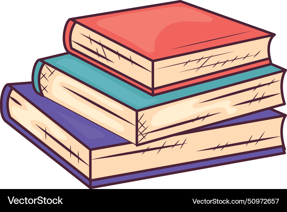 Poetry books stack Royalty Free Vector Image - VectorStock