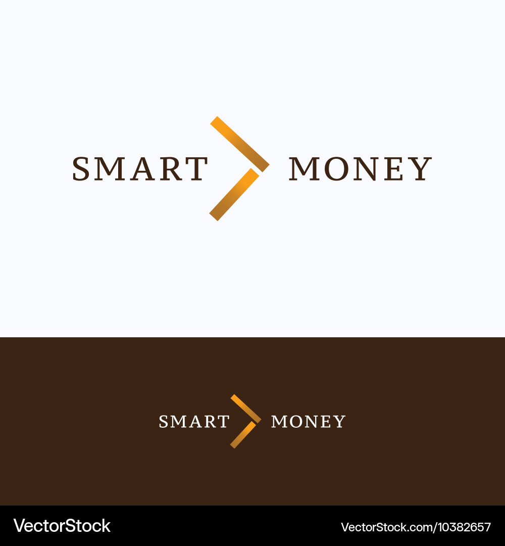 Smart money arrow logo Royalty Free Vector Image